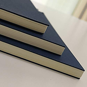 YUREE B5 Spiral Notebook Lined, Spiral Ruled Journal with Hard Kraft Cover, 70 Sheets (140 Pages), 10.3" x 7.2", 3-Pack, Blue
