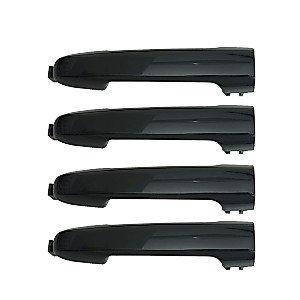 YMHHefy Door Handle Compatible for Hyundai Sonata 2005 2006 2007 2008 2009 2010 82651-3K000 826513K000 Outside Exterior Black Front Driver Passenger Side Rear Left Right 4Pcs
