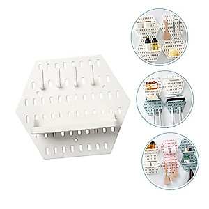 Zerodeko 3 pcs Storage Rack Small Storage Shelves Wall Mounted Shelf White Storage Shelves White Hanging Shelves Plastic pegboard Wall Shelves Pegboard Wall Ledges Wall Shelf Wall Rack Tool
