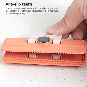 KINTEGOOD 8 PCS Upgrade Magnetic Chip Clips, Food Clips Bag Clips for Food Kitchen Clips for Food Packages, Chip Bag Clips Wide Open Bag Clips for Food Storage Chip Clips with Tight Seal Grip