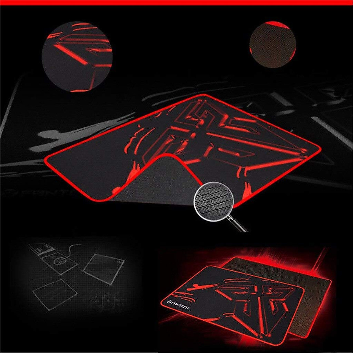 Cool Gaming Mousepad Anti-slip Natural Rubber with Locking Edge