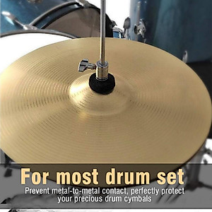Alomejor Drumset Kit Accessories Cymbal Stand Felts Clutch Felts Hi Hat Cup Felts Cymbal Wing Nuts Cymbal Sleeves and Metal Gaskets Replacement