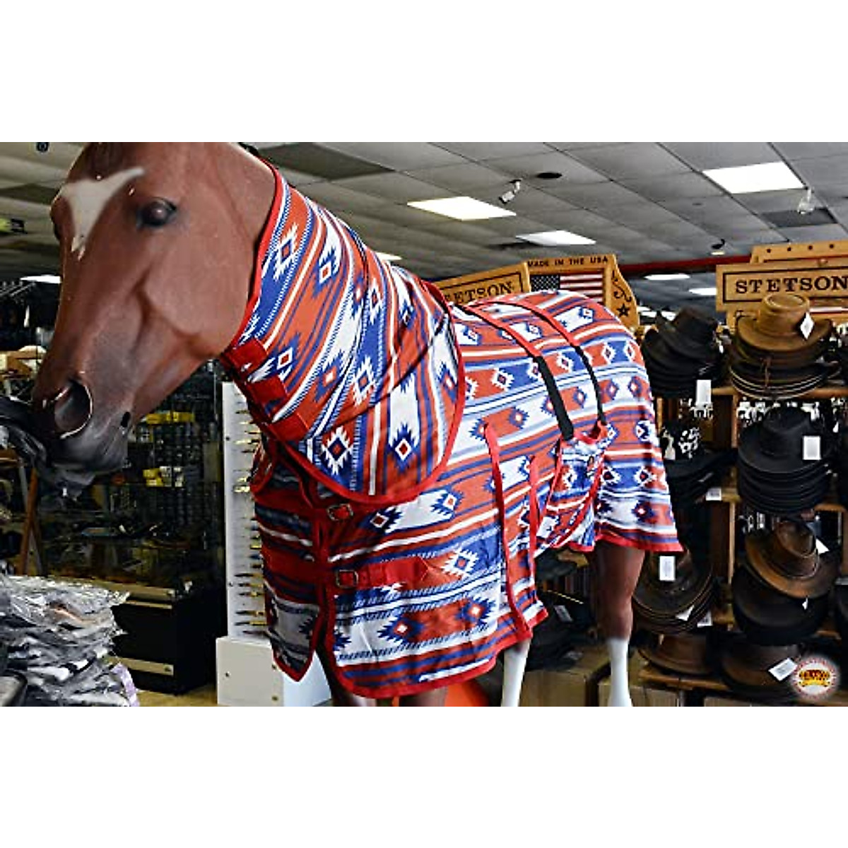 HILASON 81 Inches Horse Fly Sheet Ultra Violet Rays Protect Mesh Bug Mosquito Summer Spring Detachable Neck | Fly Sheet | Horse Turnout Sheet | Fly Sheet for Horses | Bug and Mosquito Protection | Fly