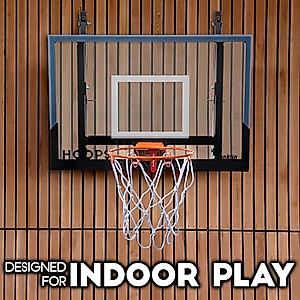Franklin Sports Wall Mounted Basketball Hoop – Fully Adjustable – Shatter Resistant – Accessories Included, Black/White