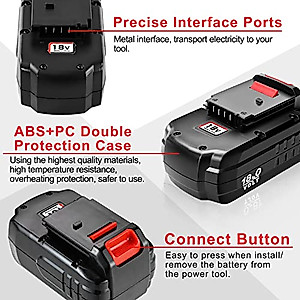 VANTTECH 2Pack PC18B 18V 3.6Ah Ni-Mh Replacement Battery for Porter Cable 18V Battery PC188 PC18B-2 PC18BLEX PCC489N PCMVC PCXMVC Compatible with Porter Cable 18V Cordless Power Tools