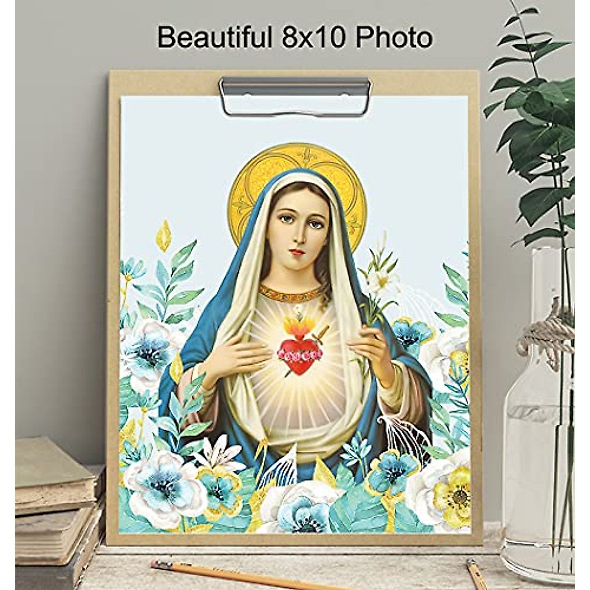 Virgin Mary Picture - Catholic Wall Decor - Mary Mother of God - Holy Mother - Christian Gifts - Religious Wall Art - Mary Mother of Jesus - Our Lady of Guadalupe - Blessed Mother - God Wall Decor