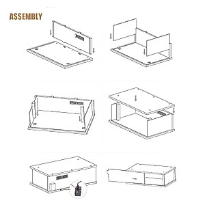 Display Case for Cars with Acylic Cover and LED Lighting for 1/24 Scale Diecast Car, Lego Cars Speed Champions 76908 76907 76901 76910 76909 76895, Model Cars, 3 Parking Space (Route 66)