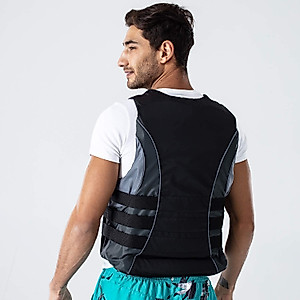 Leader Accessories Adult Universal Personal Flotation Device USCG Approved Life Jacket Vest (Black, 2XL)