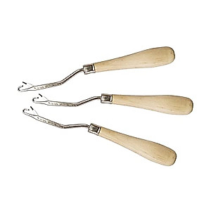 Latch Hook Tools, 3Pack Wooden Bent Latch Hooks