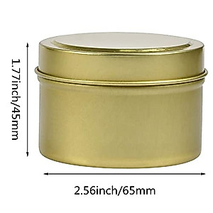 SONVIIBOX 24 Pieces gold Candle Tins 4oz,Candle tin Bulk,candle jars for making candles,Bulk Candle Containers for Candle Making,Storage Jars,DIY Candle Making(Gold)