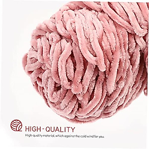 TEHAUX 4pcs Colorful Gold Velvet Yarn Crochet Yarn Thick Knitting Supplies Wool Scarf Chunky Knit Chenille Yarn Chunky Knit Yarn Cotton Yarn Knitting Thread DIY Chenille Wool Soft Pink