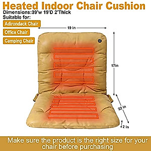 OUHOU Heated Seat Cushion, Heated Chair Cover, 3 Mode Adjustable Warm Seat Cushion, USB-Powered Heating Seat Cover for Home, Office Chair and More(Yellow)