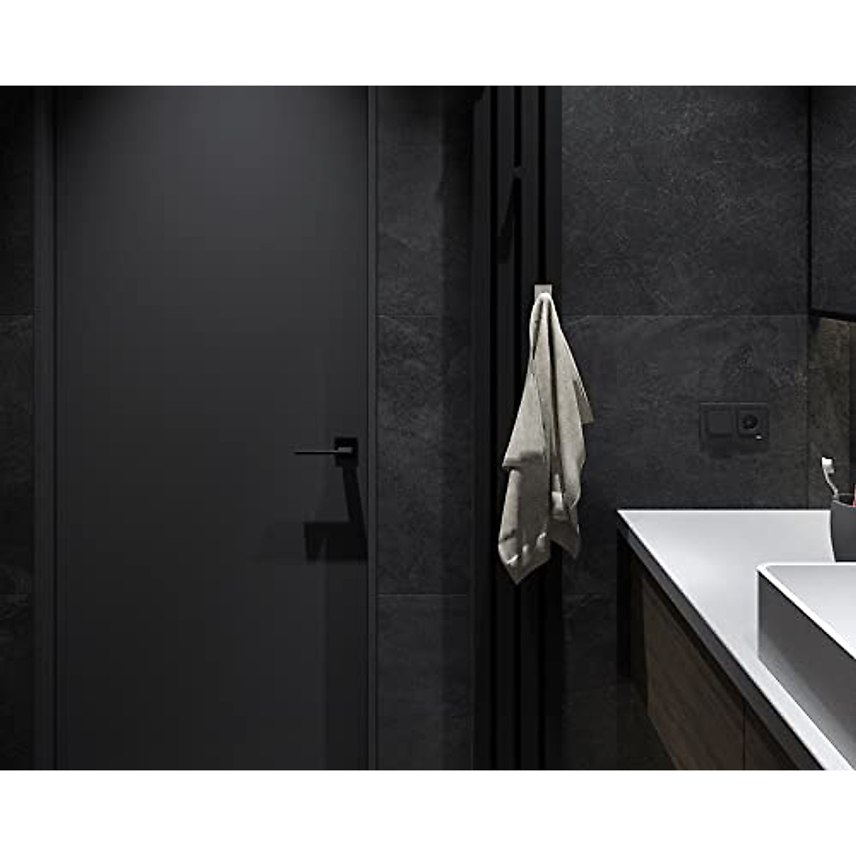 VIVII 6 Pack Adhesive Hooks, 3M Self Adhesive, Metal Wall Hooks Hanger Sticky Hooks for Keys Bags Bathrobe Clothes Hat Towel Garment Nickel, Kitchen Bath Room, Living Room, Office, No Drilling Needed