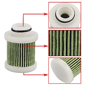 Tvent 6D8-24563-00-00 Fuel Filter Element 6D8-WS24A-00-00 18-79799 Replace for Yamaha F50 F60 F70 F75 F90 F115 LF115 T50 T60 50HP-115HP Outboard Motor with 3 Pack