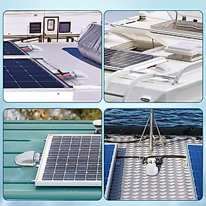 4 Pieces Solar Double Cable Entry Gland for All Cable Types 13AWG to 7AWG, RV Accessories Waterproof ABS Solar Dual Cable Entry Housing for RVBoatYachtRoofCamper Van