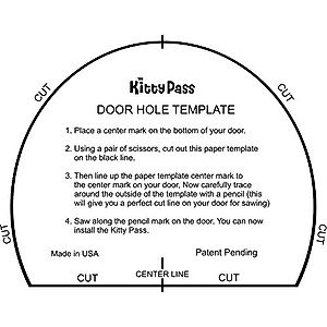 The Kitty Pass Interior Cat Door Hidden Litter Box Pet Door for Cats up to 21 lbs Pet Box
