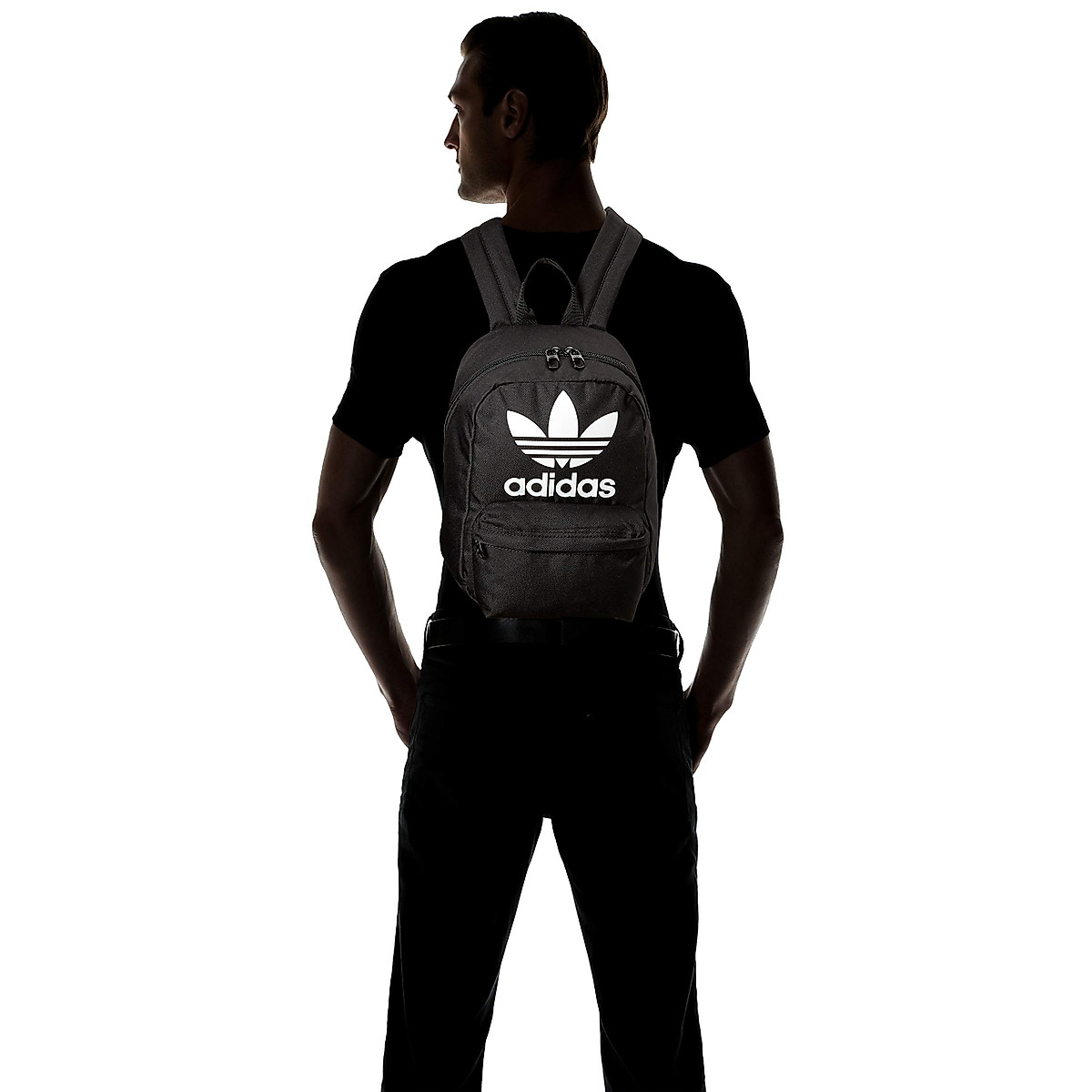 adidas Originals Small National Mini Backpack, Black/White, One Size