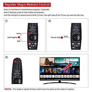 AN-MR650A AN-MR19BA AN-MR20GA Voice Magic Remote Control Replacement fit for LG Smart TV UN85 UN81 UN80 UN74 UN73 UN71 B7 B7A C7 E7 G7 W7 W8 B9 C9 E9 W9 NANO99 NANO97 Series