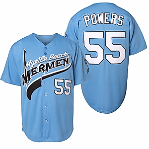 MESOSPERO Mens 55 Kenny Powers Shirt Eastbound and Down Movie Baseball Jersey Stitched (55 Blue, Medium)