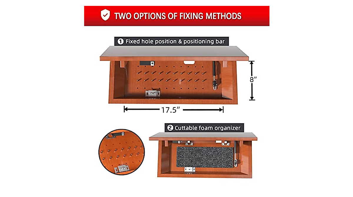 Hidden Compartment Wall Shelf with RFID Lock - FuturHydro