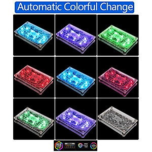Newest Version 12V RGB Hub with Acrylic Case and Magnetic Standoff for ASUS/MSI 12V 4Pin LED Controller