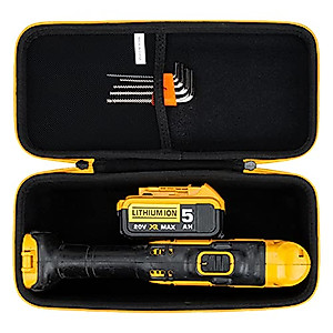 Khanka Hard Travel Case Replacement for DEWALT 20V MAX Right Angle Cordless Drill/Driver DCD740C1 / DCD740B