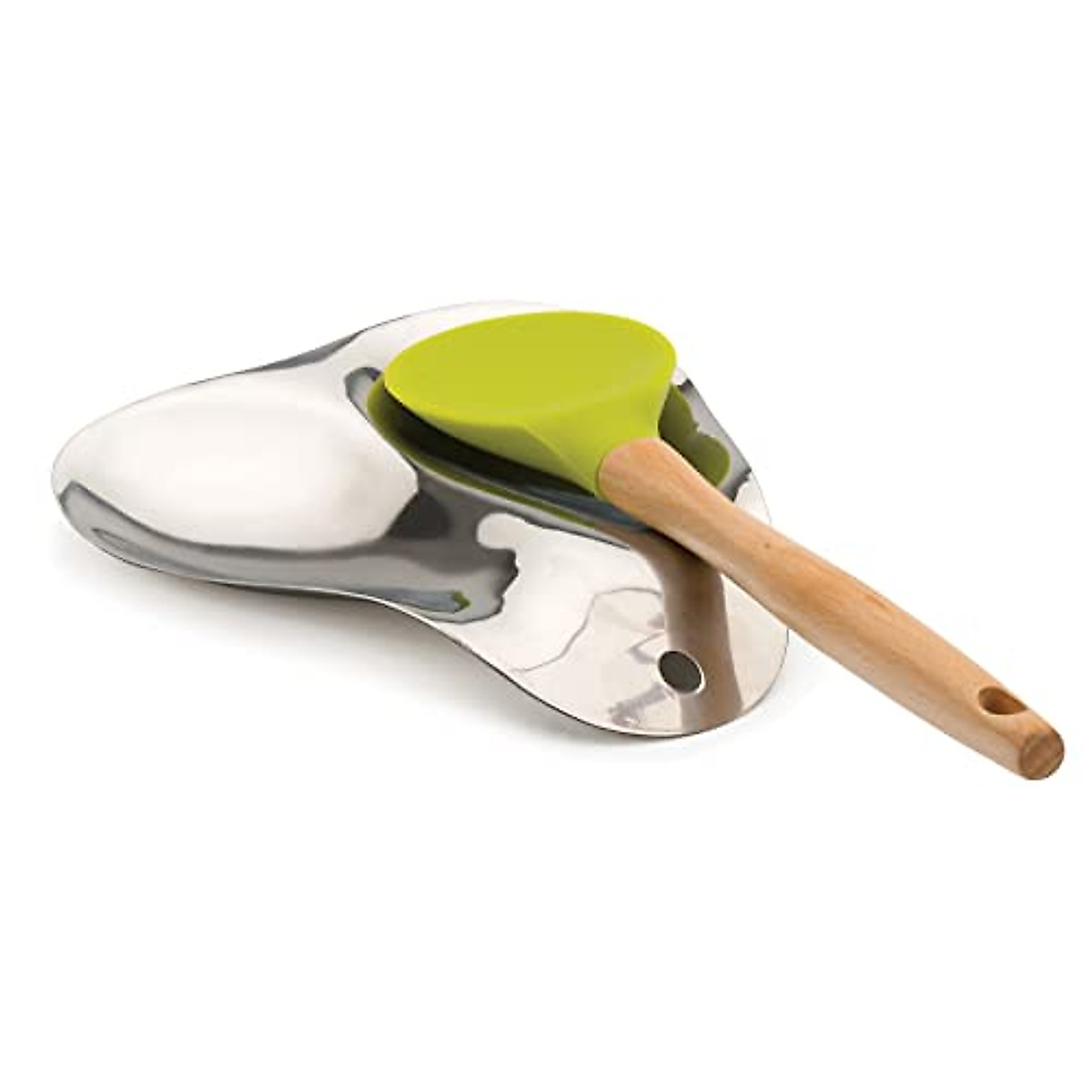 RSVP Stainless Steel Double Spoon Rest. 7"