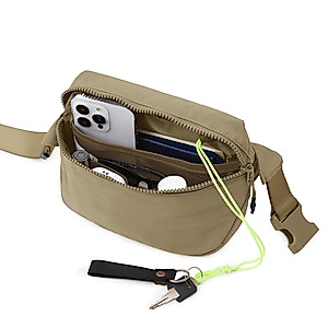 ODODOS 2L Belt Bag for Women Men, Crossbody Fanny Packs with Adjustable Strap Waist Pouch for Workout Hiking Running Travel, Field