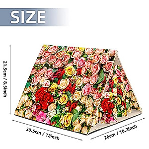 Guinea Pig House Bed, Rabbit Large Hideout, Small Animals Nest Hamster Cage Habitats Beautiful Rose Red Pink Yellow