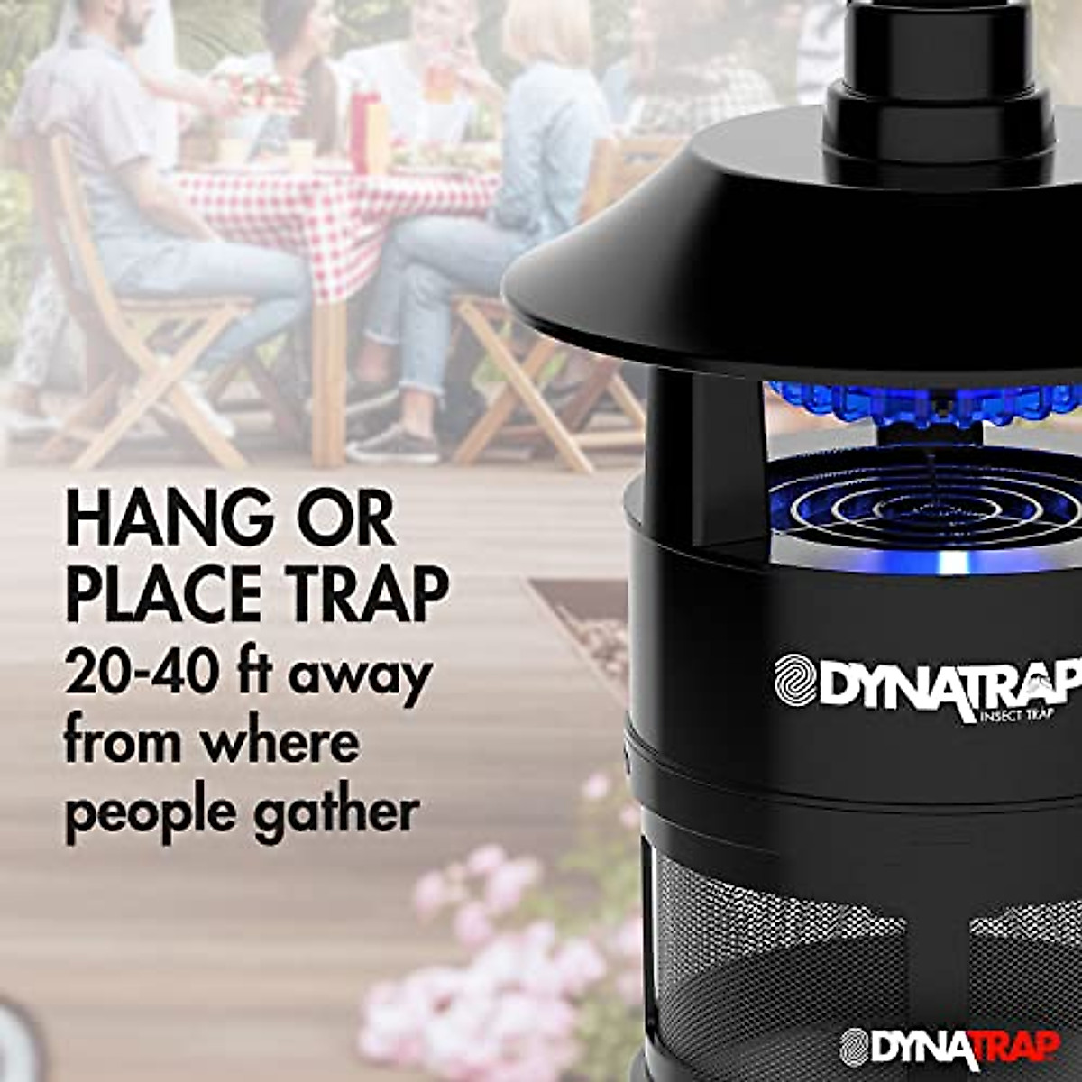 DynaTrap DT160SR Mosquito & Flying Insect Trap – Kills Mosquitoes, Flies, Wasps, Gnats, & Other Flying Insects – Protects up to 1/4 Acre