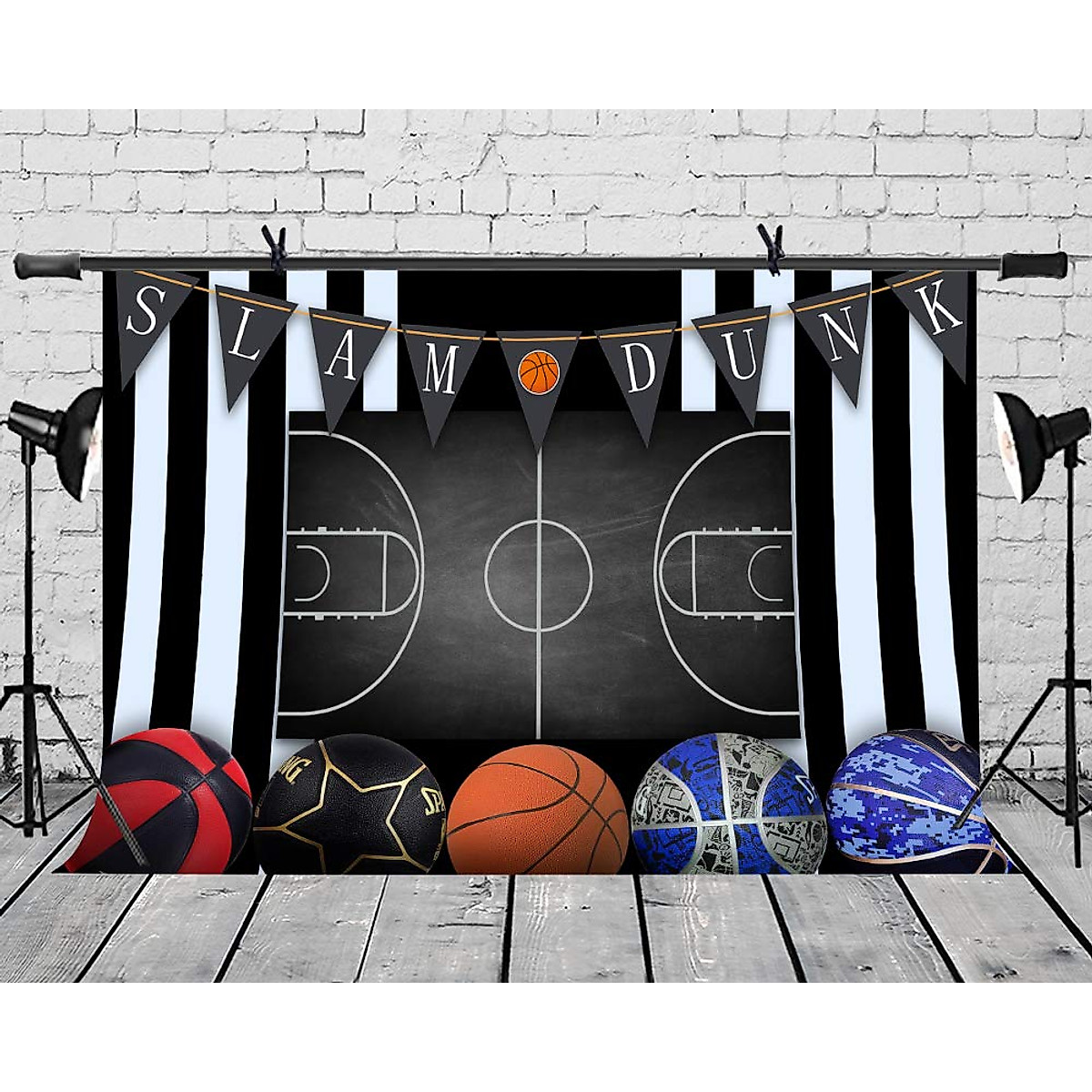 Basketball Bakcdrop for Theme Party Spulies Banners Sports Photography Background