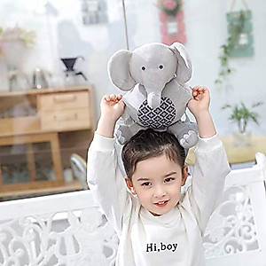 Berhapy 2 in 1 Gray Elephant Toddler Safety Harness Backpack Children's Walking Leash Strap Baby Leash for 1-3 Years Old Kid Leash for Boys and Girls