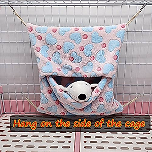 Oncpcare Envelope Shape Small Pet Hanging Nap Sack Sleep Bag Bed, Sugar Glider Cage Hammock, Guinea Pig Cage Accessories Bedding for Critter