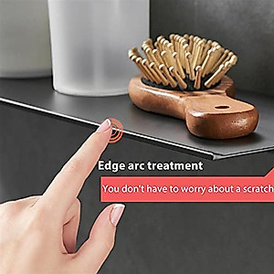 RIIPOO Bathroom Floating Shelf, No-Drill Wall Display Shelf, Storage Organizer Shelf for Bathroom, Living Room, Kitchen