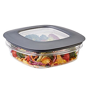 Rubbermaid Premier Easy Find Lids Meal Prep and Food Storage Containers, Set of 6 (12 Pieces Total), Grey |BPA-Free & Stain Resistant