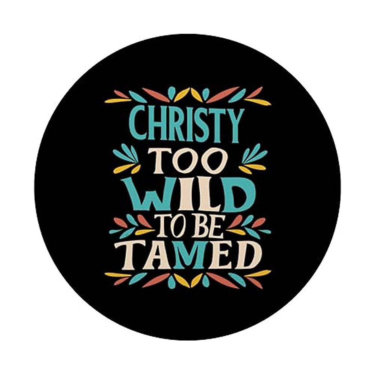 CHRISTY Name Cute Retro Girls Wildflower CHRISTY Name PopSockets Standard PopGrip