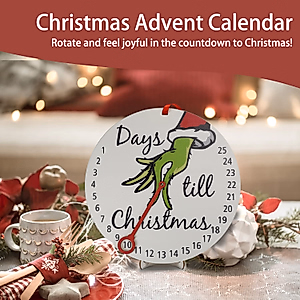 CHEFAN Christmas Decorations, Christmas Ornaments, Christmas Wall Decor, Christmas Countdown Calendar, Wood, 10.5inch