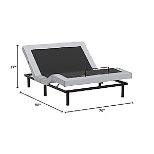 Irvine Home Collection King Adjustable Bed Base - Dual Massage - USB Ports - Zero Gravity - Underbed Light - Wireless Remote - Zero Gravity - Anti Snore - Memory Positions - Zero Clearance