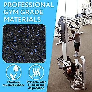[6 Pack] Exercise Equipment Mat 4" x 4" x 0.5" Pads - Treadmill Mat for Carpet Protection - Protective Anti-Slip Treadmill Pad for Hardwood Floors & Carpets - Home Gym Accessories - Protect Floors