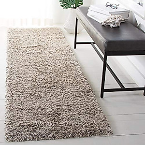 SAFAVIEH Hudson Shag Collection 2' x 3' Ivory/Grey SGH330A Chevron Non-Shedding Living Room Bedroom Dining Room Entryway Plush 2-inch Thick Accent Rug