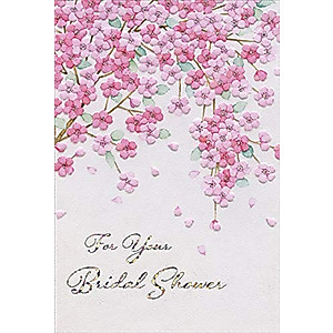 Cherry Blossoms Wedding Bridal Shower Congratulations Card