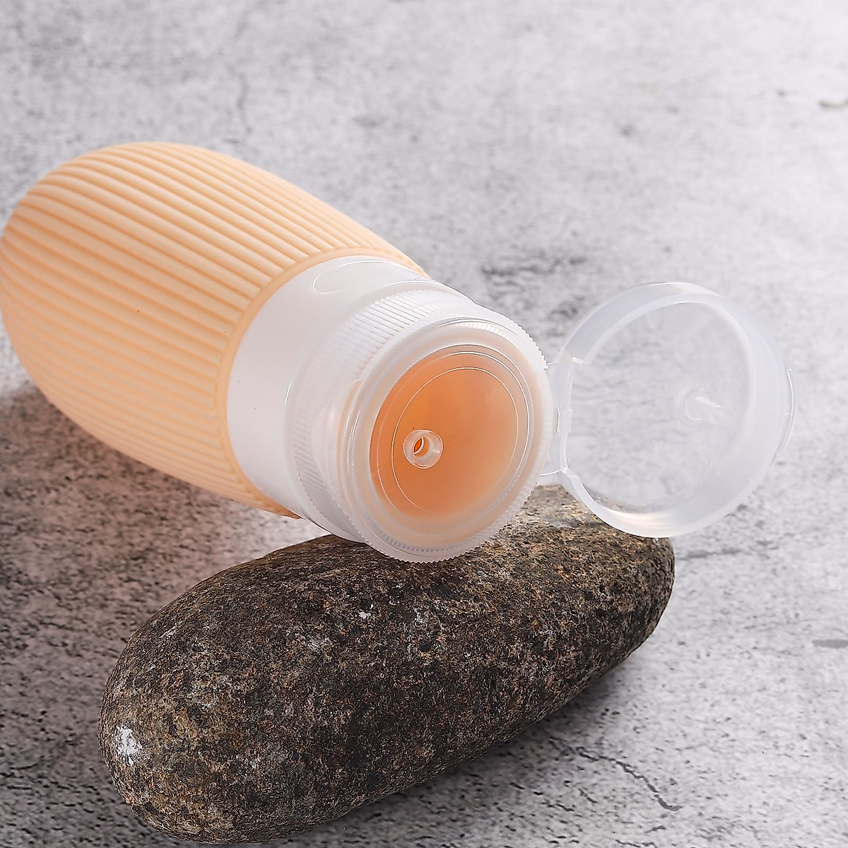 DEPOZA 3.4oz TSA-Approved Squeezable Silicone Travel Bottles - Leak-Proof, BPA-Free Containers for Shampoo, Conditioner, Lotion (4-Pack/Colorful)