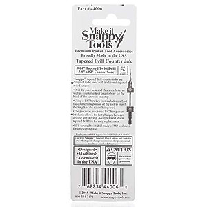 Snappy Tools 9/64 Inch Tapered Drill Countersink for #6 Screw (Replaces Part # 44009) #44006
