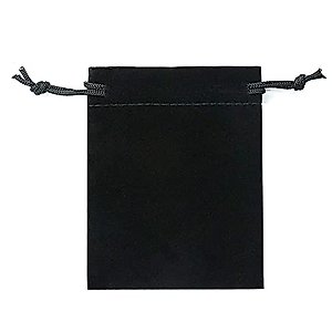 HOSL 200 Pack 4" x 5" Black Velvet Cloth Jewelry Pouch Jewelry Drawstring Bag Necklace Bracelet Earrings Bag Party Favor Bag Goodies Bag Candy Bag Gift Bag Watch Bag Wedding Festival Baby Show Bag