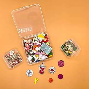 Oarolloy 16 Pieces Small Plastic Containers with Lids 4 Mixed Sizes Clear Empty Storage Boxes for Small Items, Craft Projects