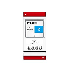 PFI-102 130ml Cyan Ink Tank Cartridges Compatible for Canon PFI102 PFI-102C for IPF500 IPF510 IPF600 IPF605 IPF610 IPF650 IPF700 IPF710 IPF655 IPF720 IPF750 IPF755 IPF760 IPF765 LP17 LP24 Printer