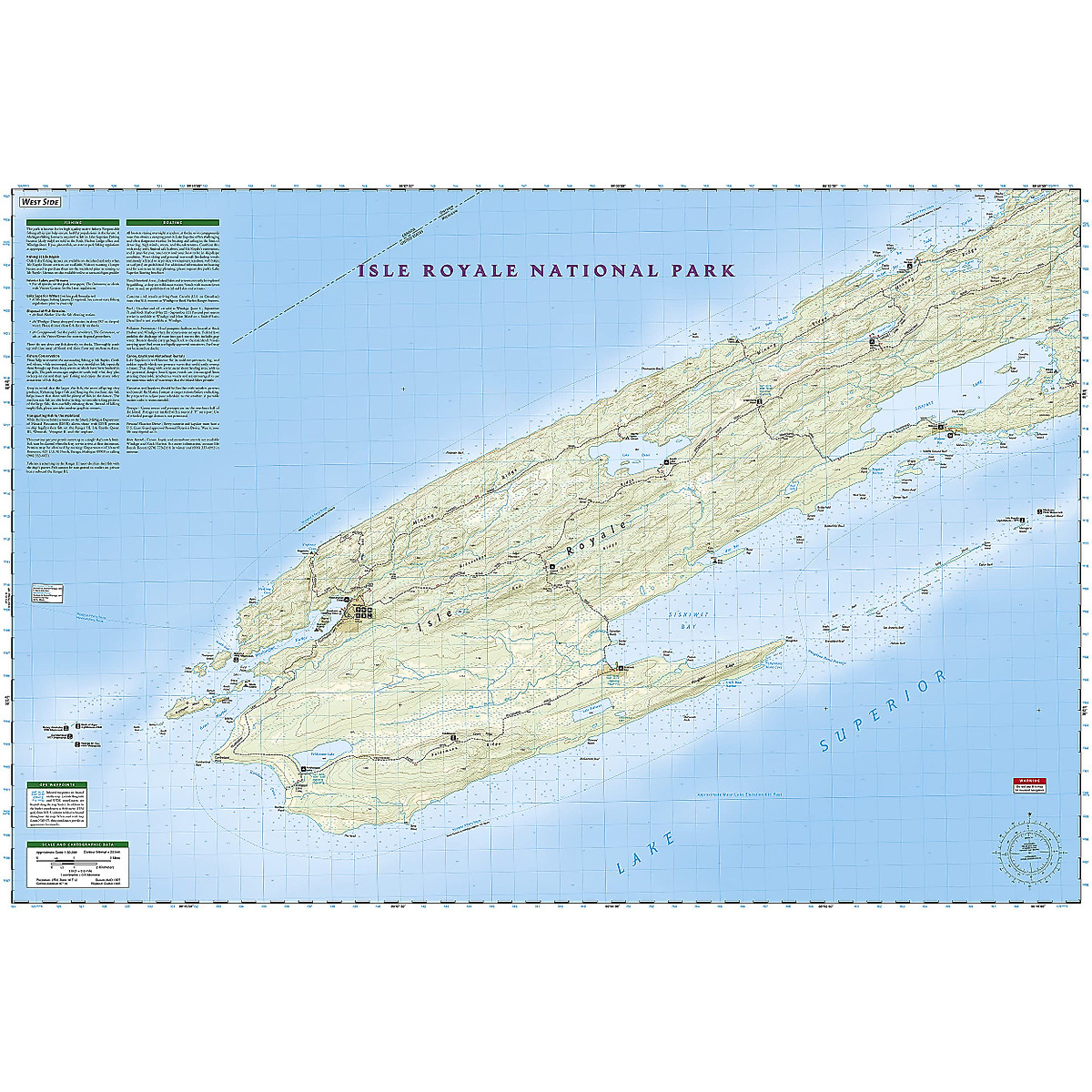 Isle Royale National Park Map (National Geographic Trails Illustrated Map, 240)