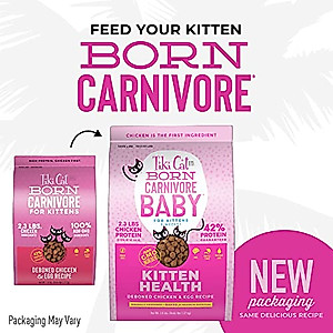 Tiki Cat Born Carnivore Baby, High-Protein and Grain-Free, Complete and Balanced Dry Cat Food for Kittens 6 Weeks+, 5.6 lbs. Bag