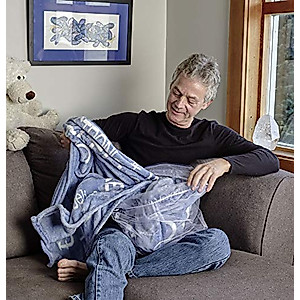 BlankieGram “Bravery” Throw Blanket – Gift Ideas and Gifts for Women and Men Make Great Comfort Gifts, Blue
