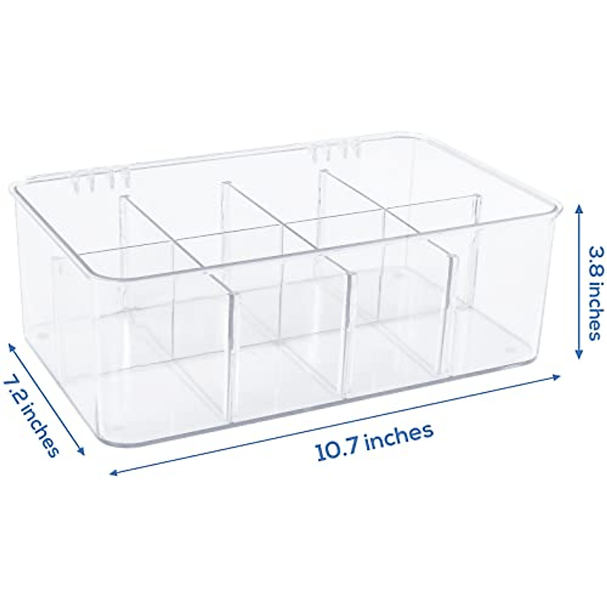 Utopia Home - Tea Bag Organizer - Stackable Tea Bag Storage Box with Clear Top Lid- Tea bag holder For Counter tops, Kitchen Cabinets, Pantry, Sweeteners (Clear)(Pack of 1)